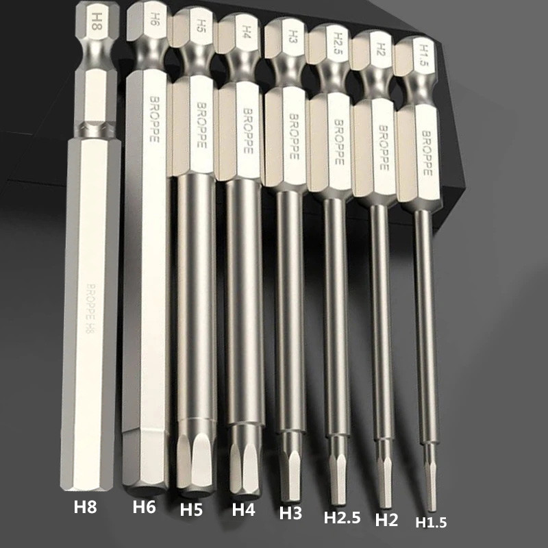 Jual 8Pcs Hex Screwdriver Bit Set H1.5-H8 Metric Allen S2 Alloy Steel ...