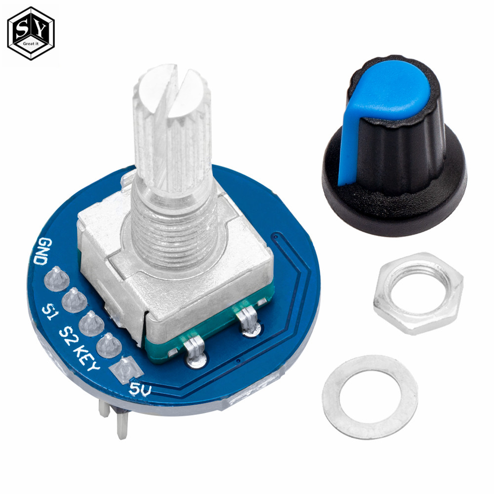 Jual 360 Degrees Rotary Encoder Module Rotary Potentiometer Analog Knob ...