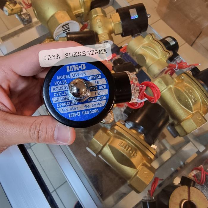 Jual Solenoid Valve 1" 2 Way Ac 220V/Dc 24V Uni-D Uw 25 Normally Close ...