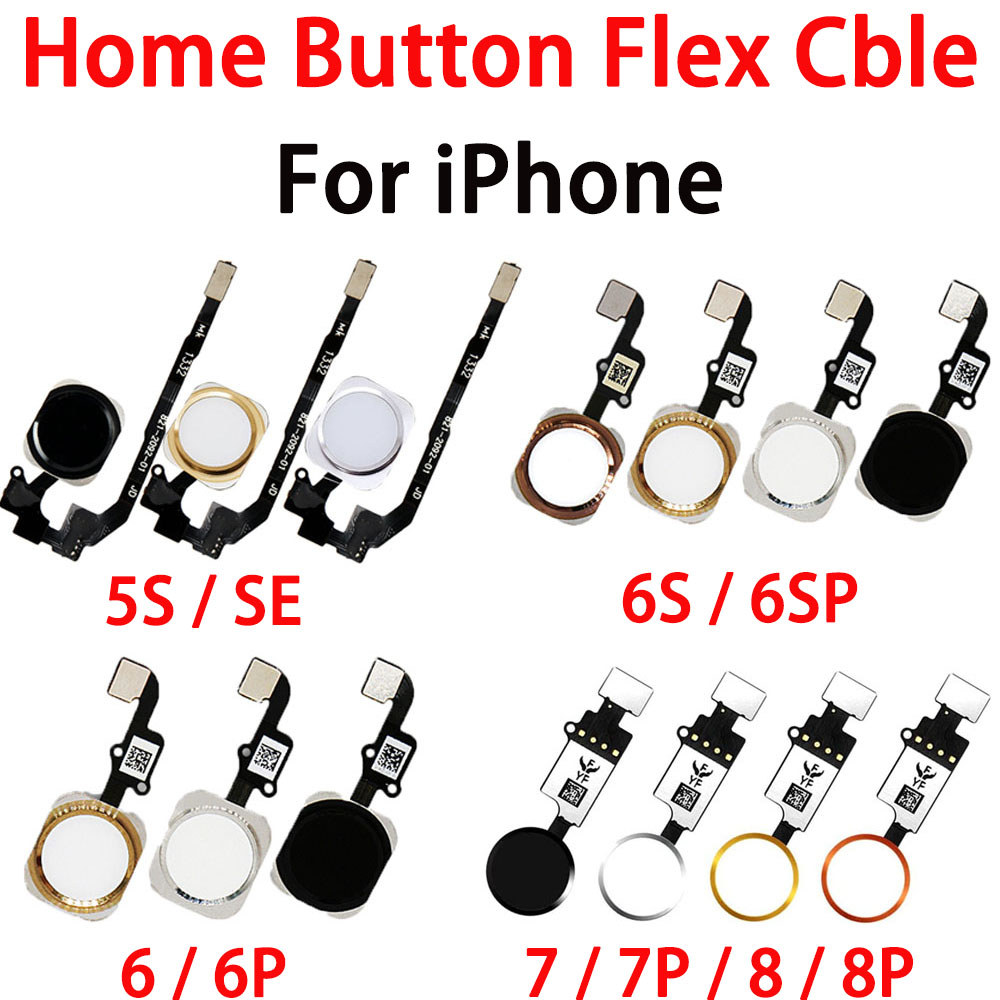 Jual Menu Home Button Key With Flex Cable For Iphone 5S 6 6P 6S 6Sp 7 ...