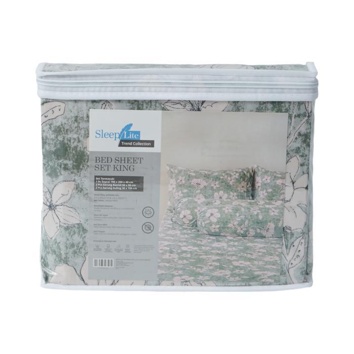 Jual ipnp- Azko Sleeplite Set Seprai Microfiber Flower Lola Sprei ...