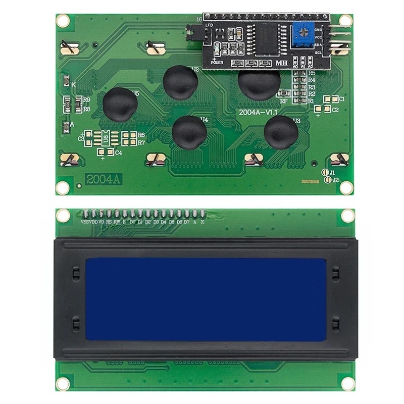 Jual Lcd2004 I2C 2004 20X4 2004A Blue/Green Screen Hd44780 Character ...