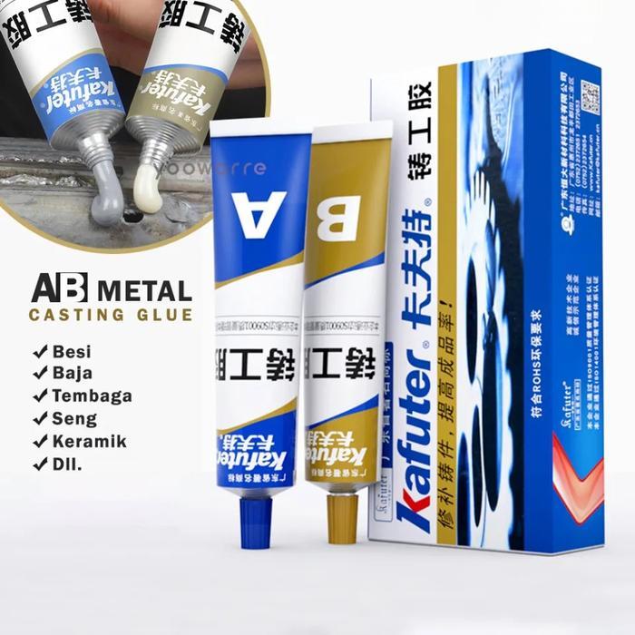 Jual Lem Epoxy AB Kuat Metal Casting Glue Penambal Besi Radiator Anti ...