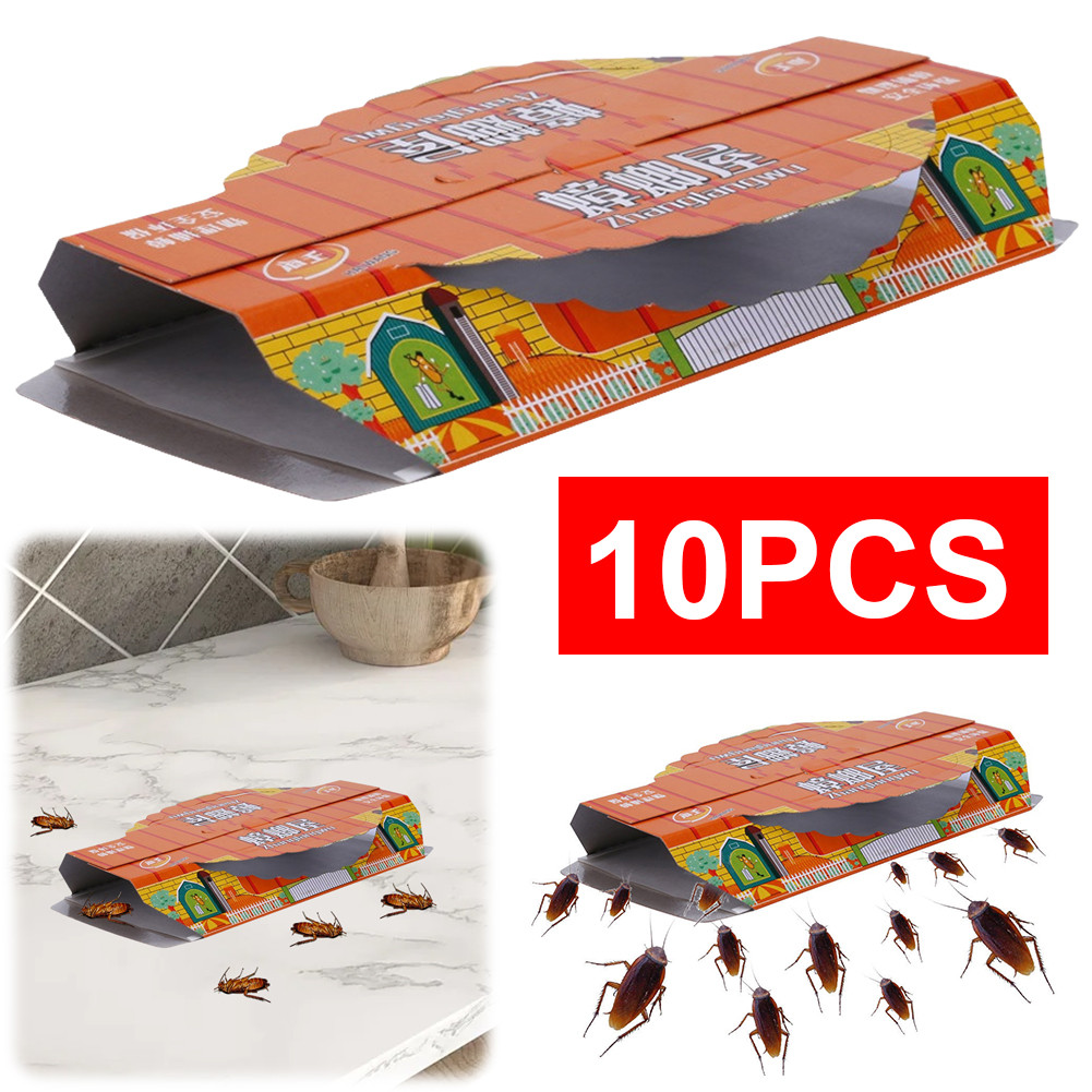 Jual 10 Pack Sticky Pest Control Trap Adhesive Glue Traps for Roaches ...