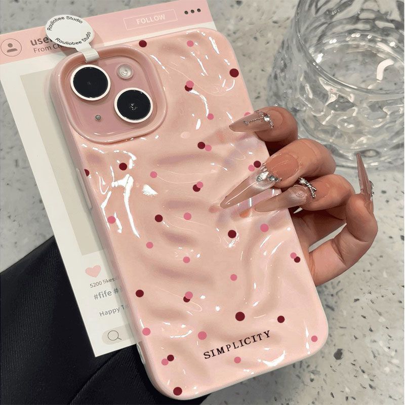 Jual Aesthetic Girl Pink Dot Simple Case Hp Redmi A5 15 15C Note 14 Pro ...