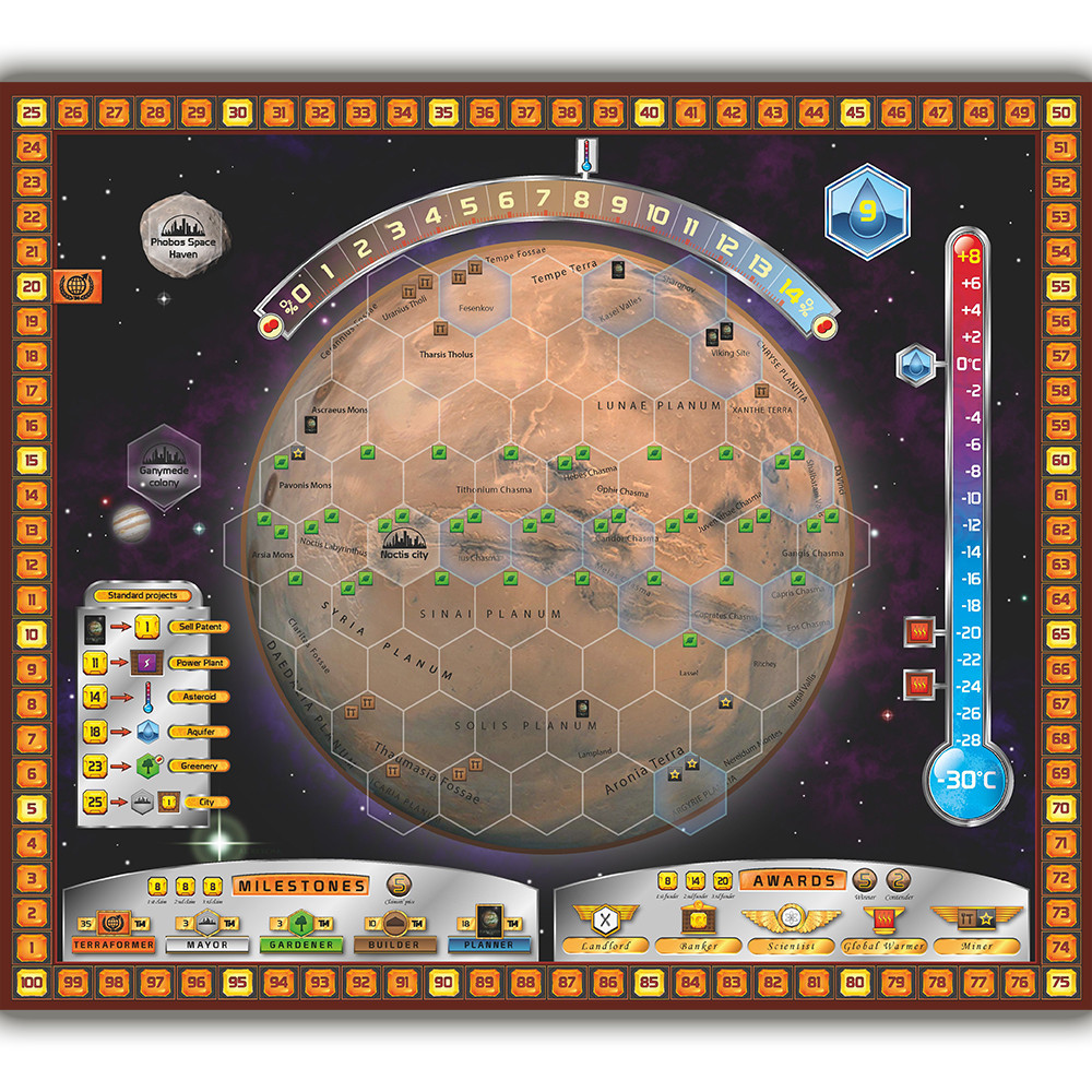 Jual Terraforming Mars Board Game Play Mat Map Player Board Accessory ...
