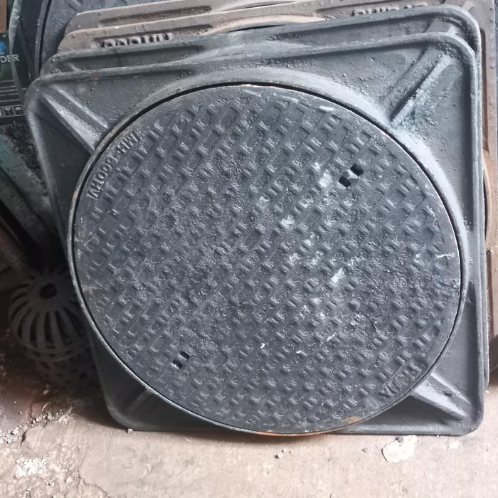 Jual manhole cover cast irion type medium duty engsel diameter 600mm ...