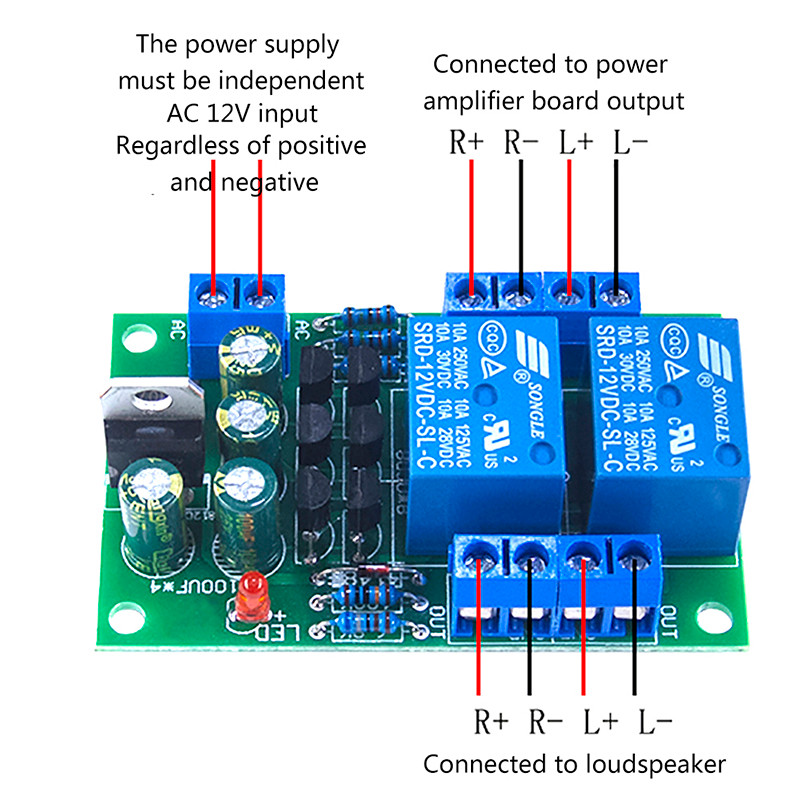 Jual Audio Speaker Protection Board Boot Delay DC Protect Kit DIY ...