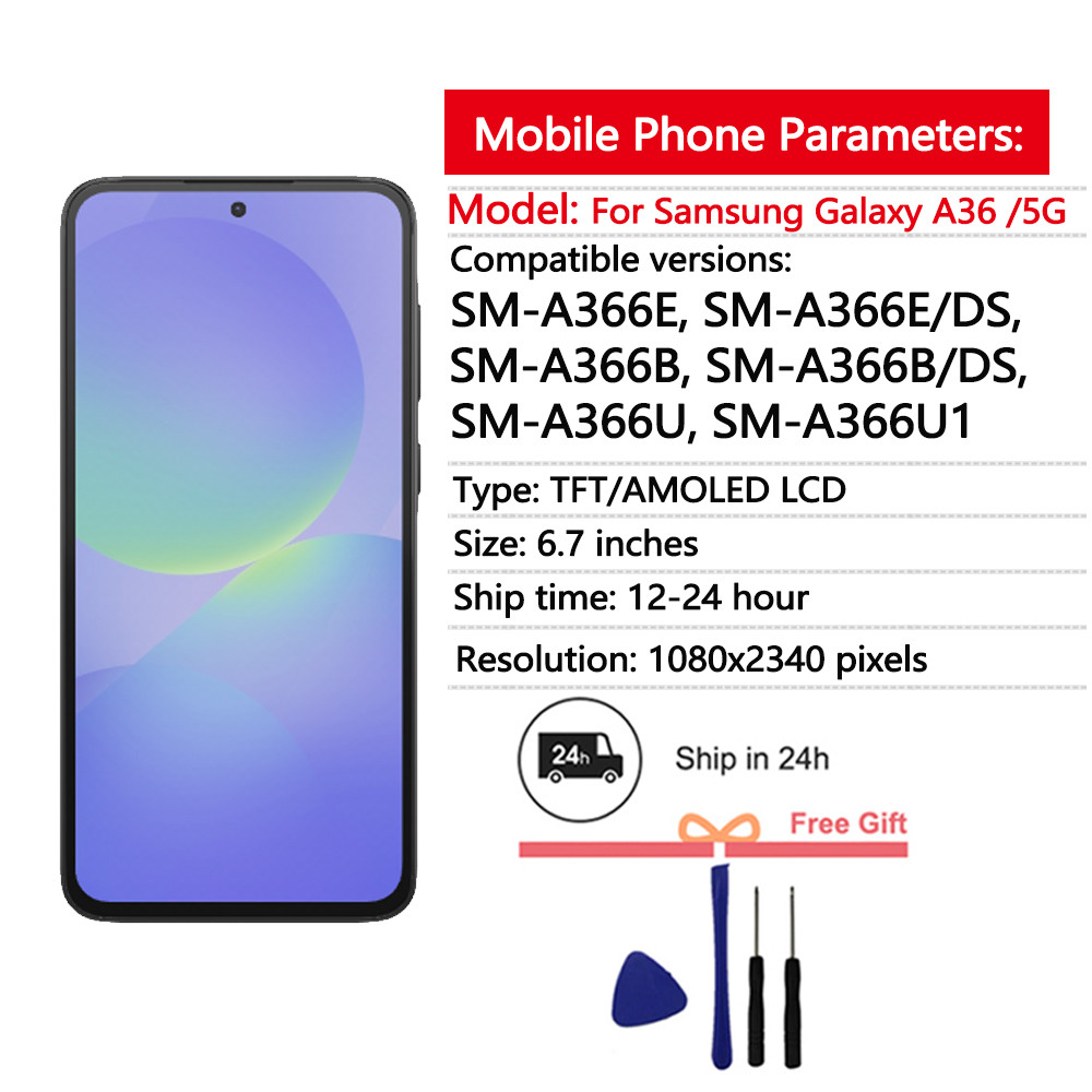 Jual New AMOLED For Samsung Galaxy A36 5G LCD Display Touch Screen ...