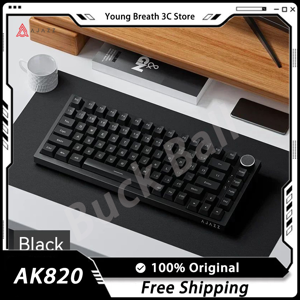 Jual AJAZZ AK820 Mechanical Keyboard Multifunctional Knob Single Mode ...