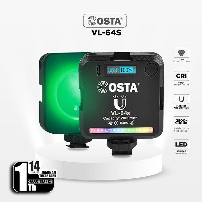 Jual COSTA VL-64s RGB LED Spotlight Magnetic Ambient Studio Foto Video ...