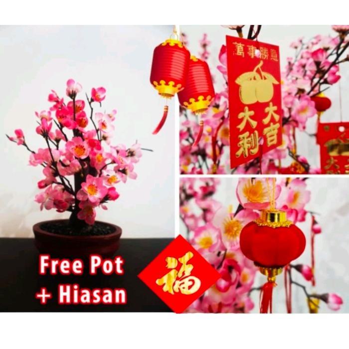 Jual Pohon Angpao Ukuran 40Cm /Pohon Imlek /Bunga Sakura /Pohon Meihua ...