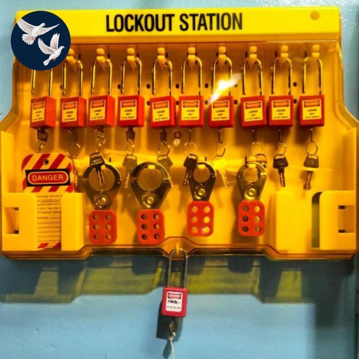 Jual Lockout Tagout Station With LOTO Devices. Lock Out Tag Out Kit ...