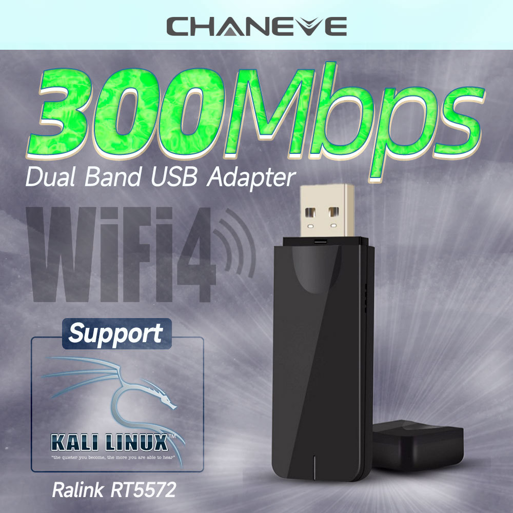 Jual Kali Linux Wi-Fi Adapter RT5572 Chipset Dual Band 300Mbps Wireless ...