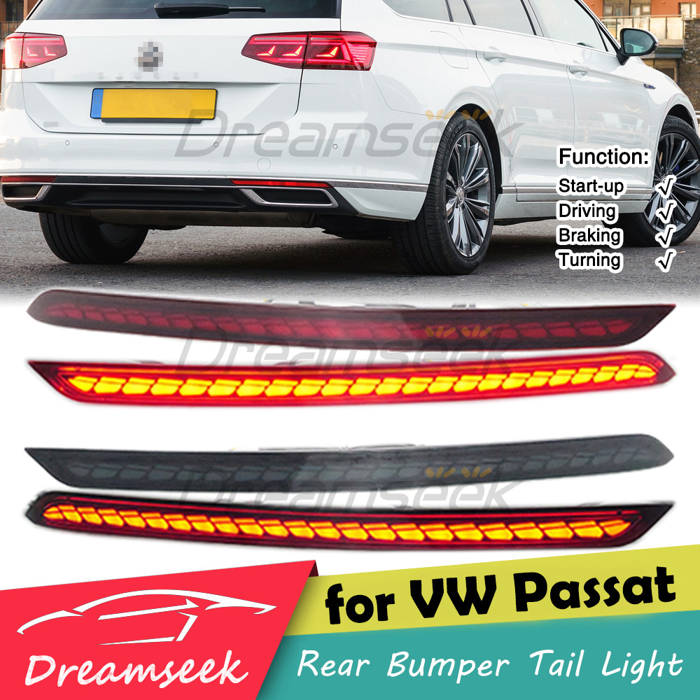 Jual Red LED Rear Bumper Brake Tail Light for Volkswagen VW Passat B8 ...