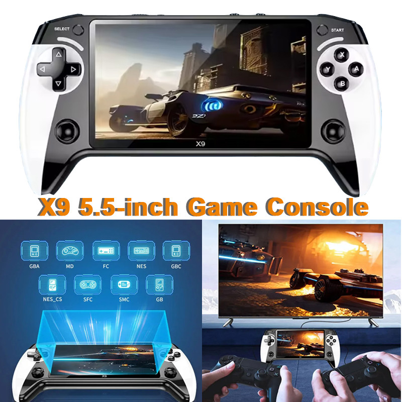 Jual X9 Handheld Game Console 5.5Inch Screen TV Retro Video Game Player ...