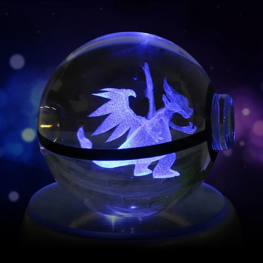 Jual Pokemon 3D Crystal Ball Pikachu Gengar Mew Mewtwo Figurines Lamp ...