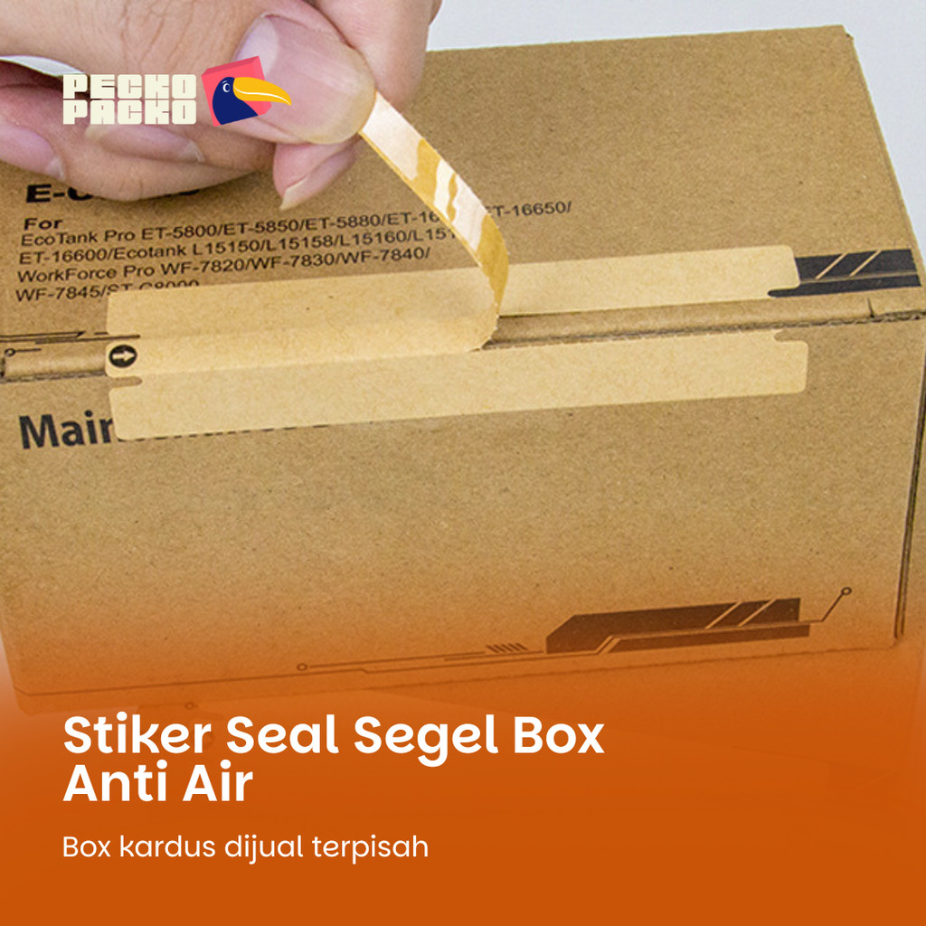 Jual Stiker Seal Segel Box Warna Putih dengan Caution Anti Air Kraft ...