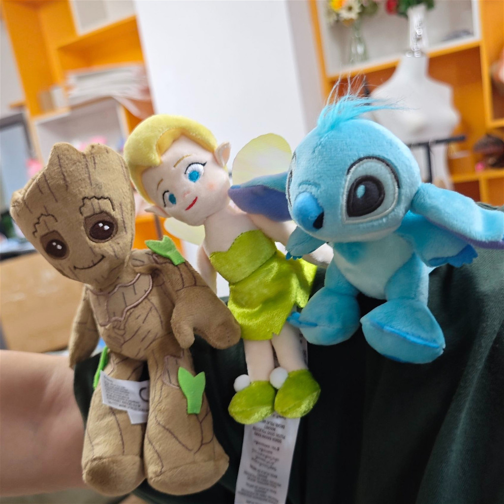 Jual Disney Store Stitch Magnetic Shoulder Tinker Bell Plush Groot Toy ...