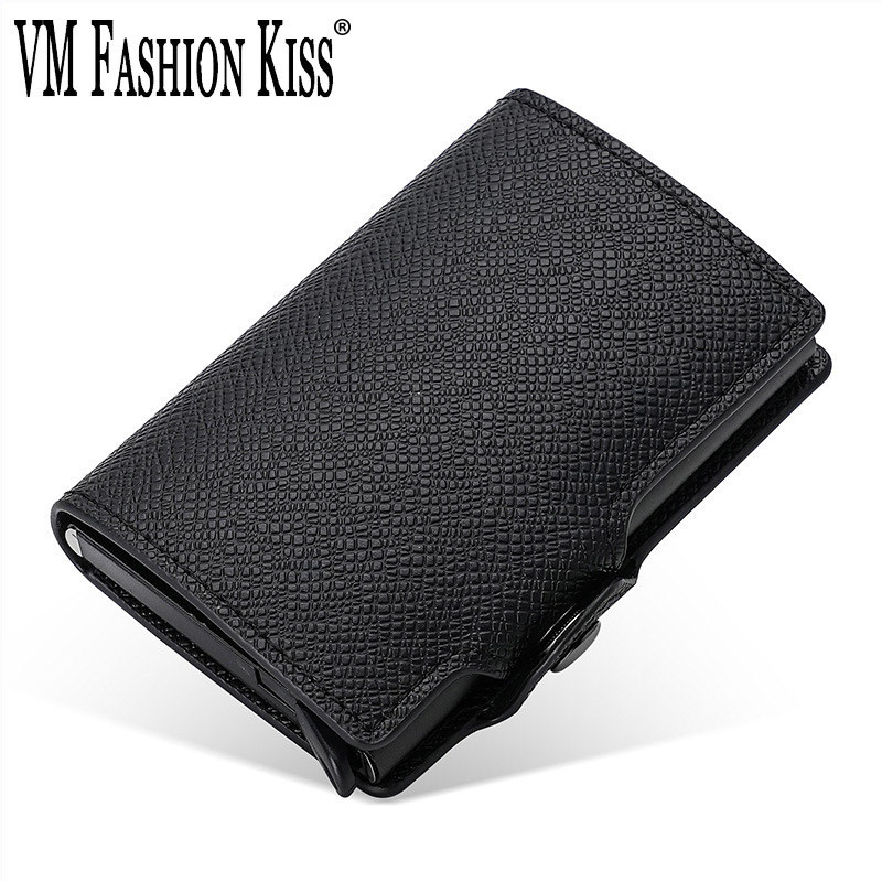 Jual Men RFID Wallet New Automatic Pop-up Card Holder Metal Bottom ...