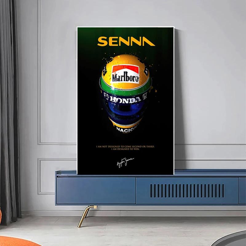 Jual Modern F1 Racer Helmet Canvas Posters Famous Formula 1 World ...