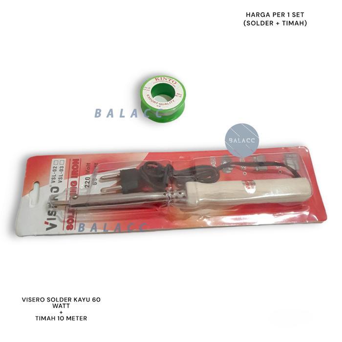 Jual SOLDER PLASTIK / KAYU 60WATT VISERO SOLDERING IRON 60W 60 WATT ...