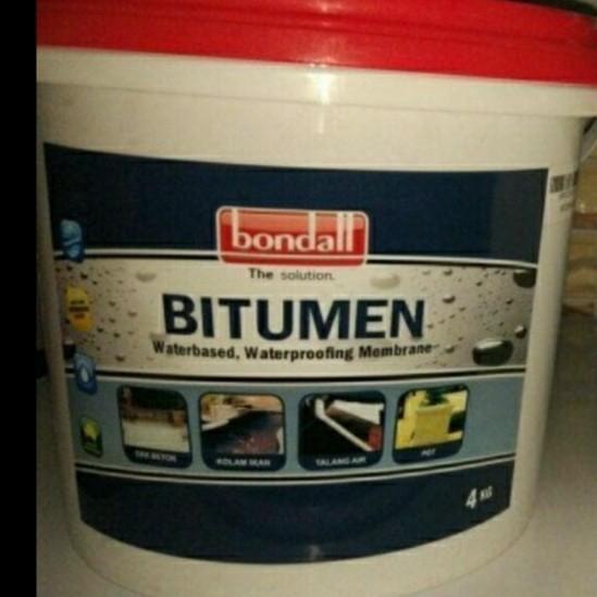 Jual Bondall Bitumen + (Plus) Membrane Cat Waterproofing Anti Bocor 4Kg ...