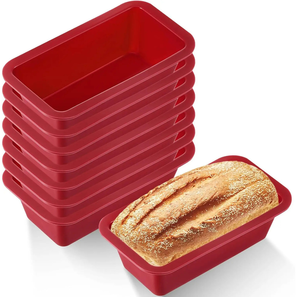 Jual Silicone Baking Molds Nonstick Rectangle Cake Pans Mini Loaf Pan ...