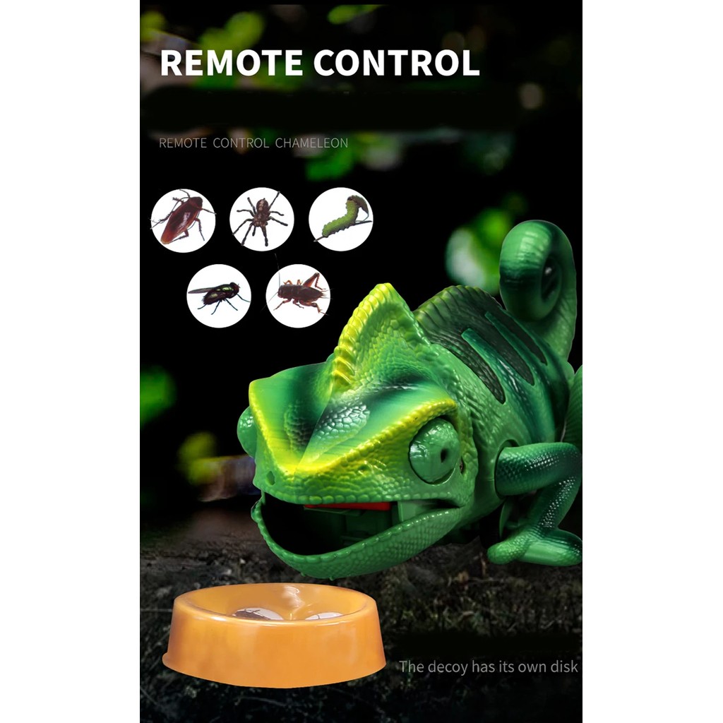 Jual Animals Toys Chameleon Lizard Pet Intelligent Toy Remote Control ...