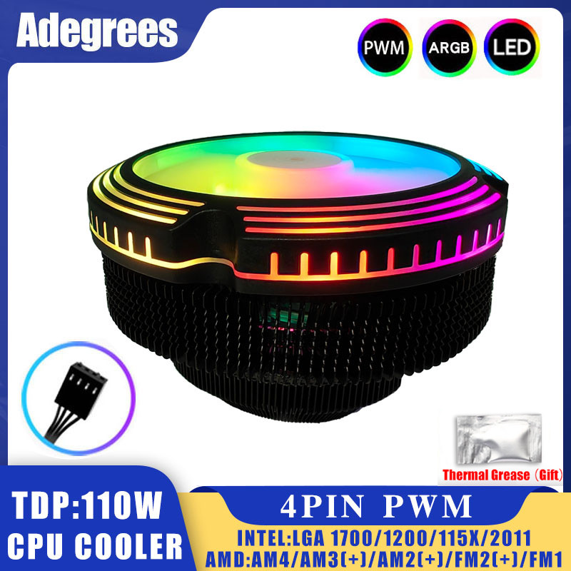 Jual ARGB CPU Cooler 4PIN PWM Low Profile 120MM X99 Processor Cooler ...