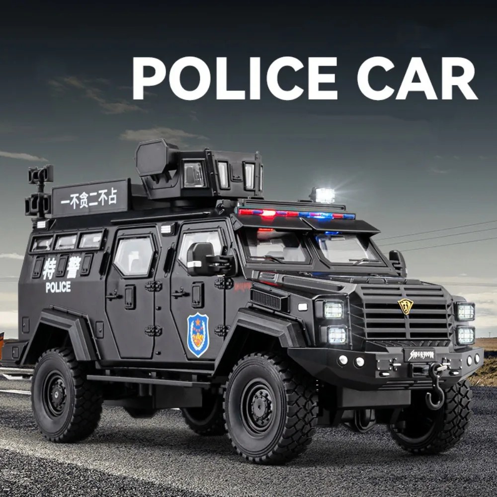 Jual 1/24 Swordtooth Tiger Police Car Toy Model Alloy Diecast Explosion ...