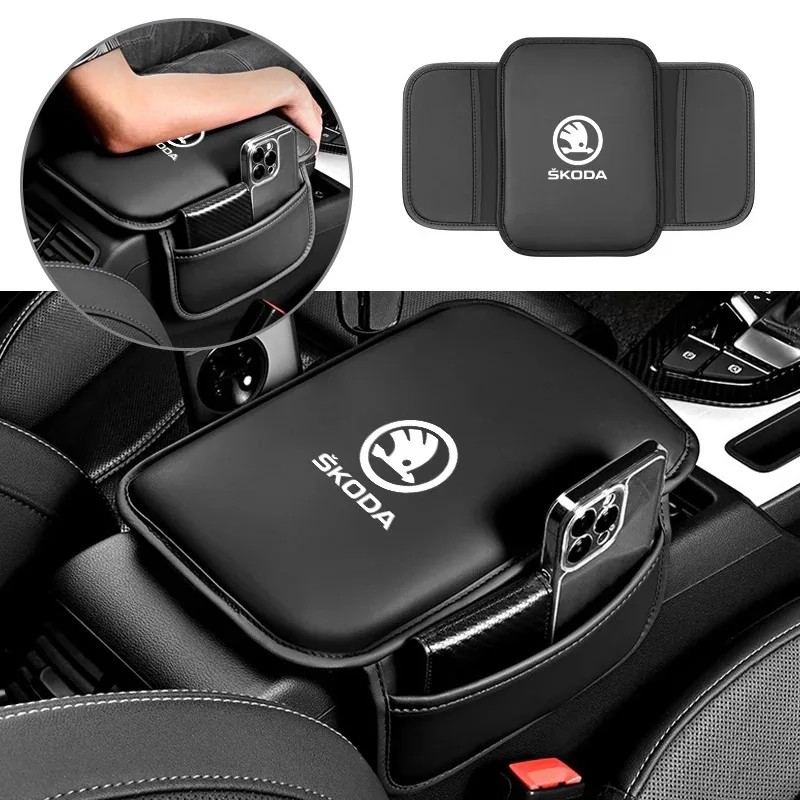 Jual Car Armrest Box Pad Center Console Arm Rest Storage Pocket For ...