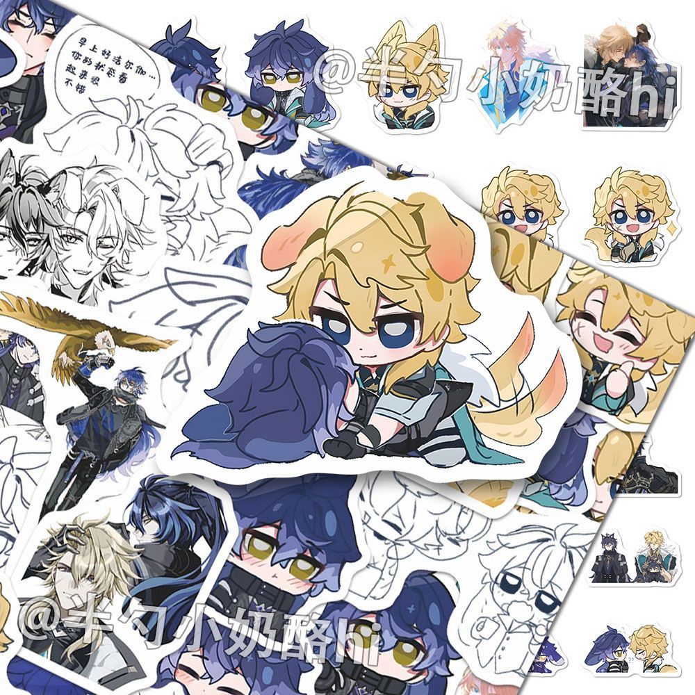Jual Genshin Impact Flins Varka Sticker Decor Handbook For Mobile Phone ...