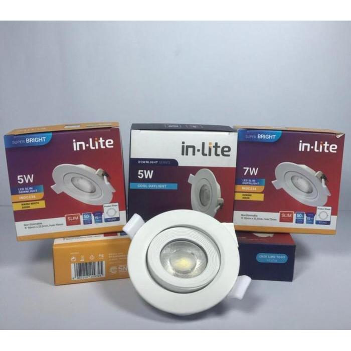 Jual Terlaris In-lite lampu spotlight slim led 5 watt 7w indc236 lampu ...