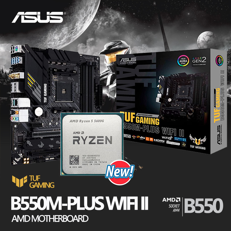 Jual New AMD Ryzen 5 5600G R5 5600G+ASUS TUF GAMING B550M PLUS (WI-FI ...
