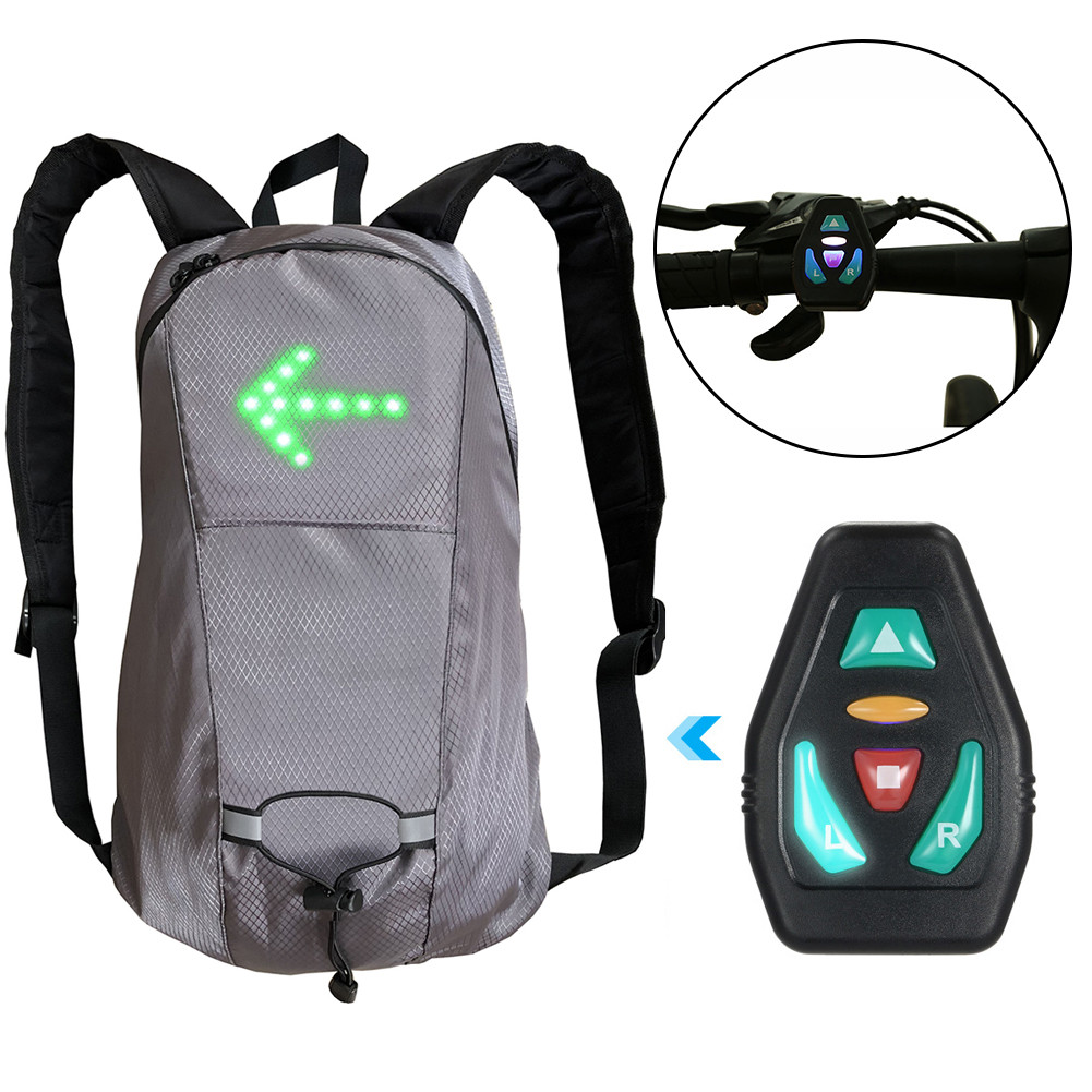 Jual New LED Wireless Cycling Vest Safety LED MTB Bike Bag Turn Signal ...