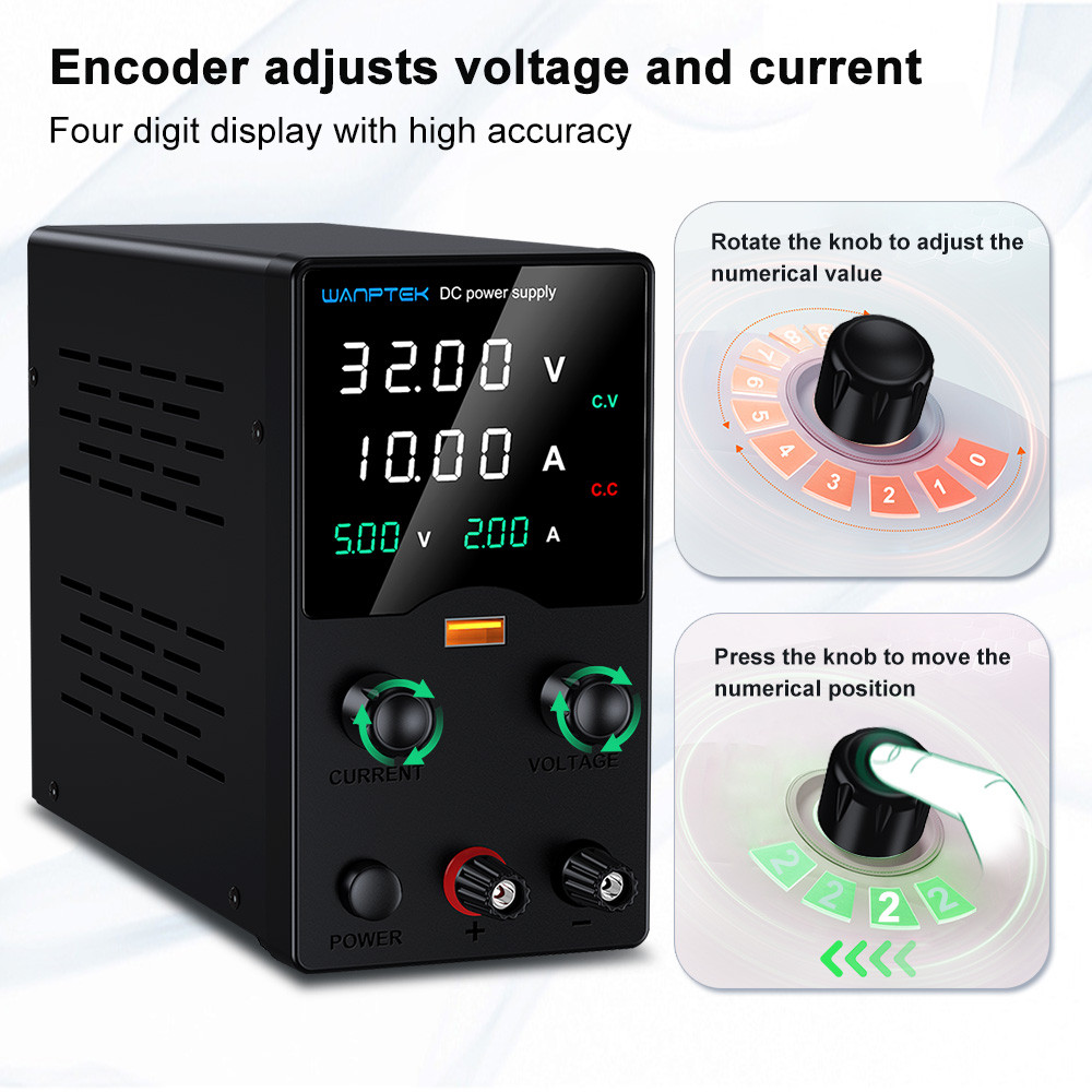 Jual Wanptek DC Lab Power Supply 32V 62V 120V 160V Adjustable Switching ...