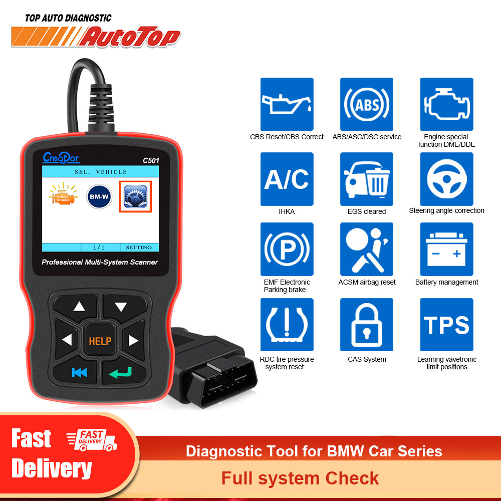 Jual For BMW Scanner OBD2 Code Reader for Cars Oil Service Reset ...