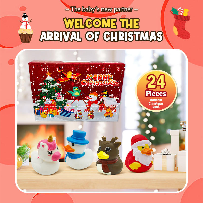Jual Christmas Advent Calendar 24Pieces Duck Blind Box Countdown ...