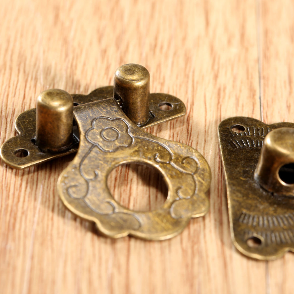 Jual 5x Antique Bronze Hasps Lock Decorative Jewelry Wood Box Padlock ...