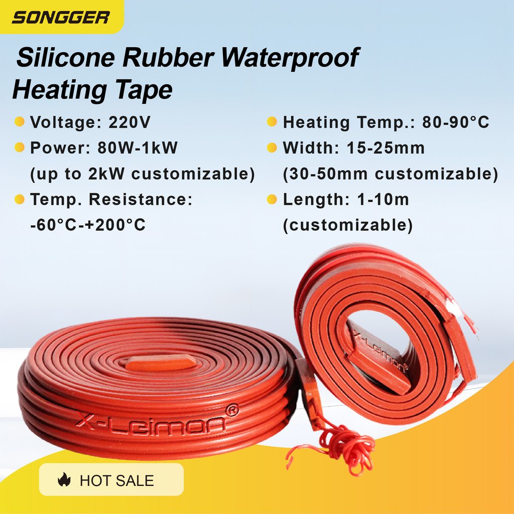 Jual Lm-10 Silicone Heating Cable 220V Waterproof Thermostat Pipe ...