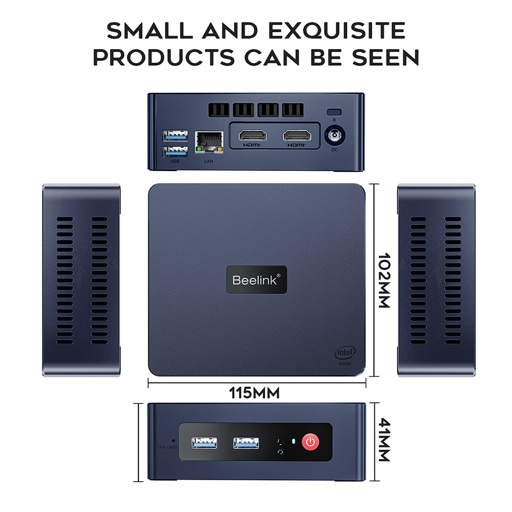 Jual Beelink Mini S Intel Celeron N5095 MINI PC Windows 11 Pro 8GB ...