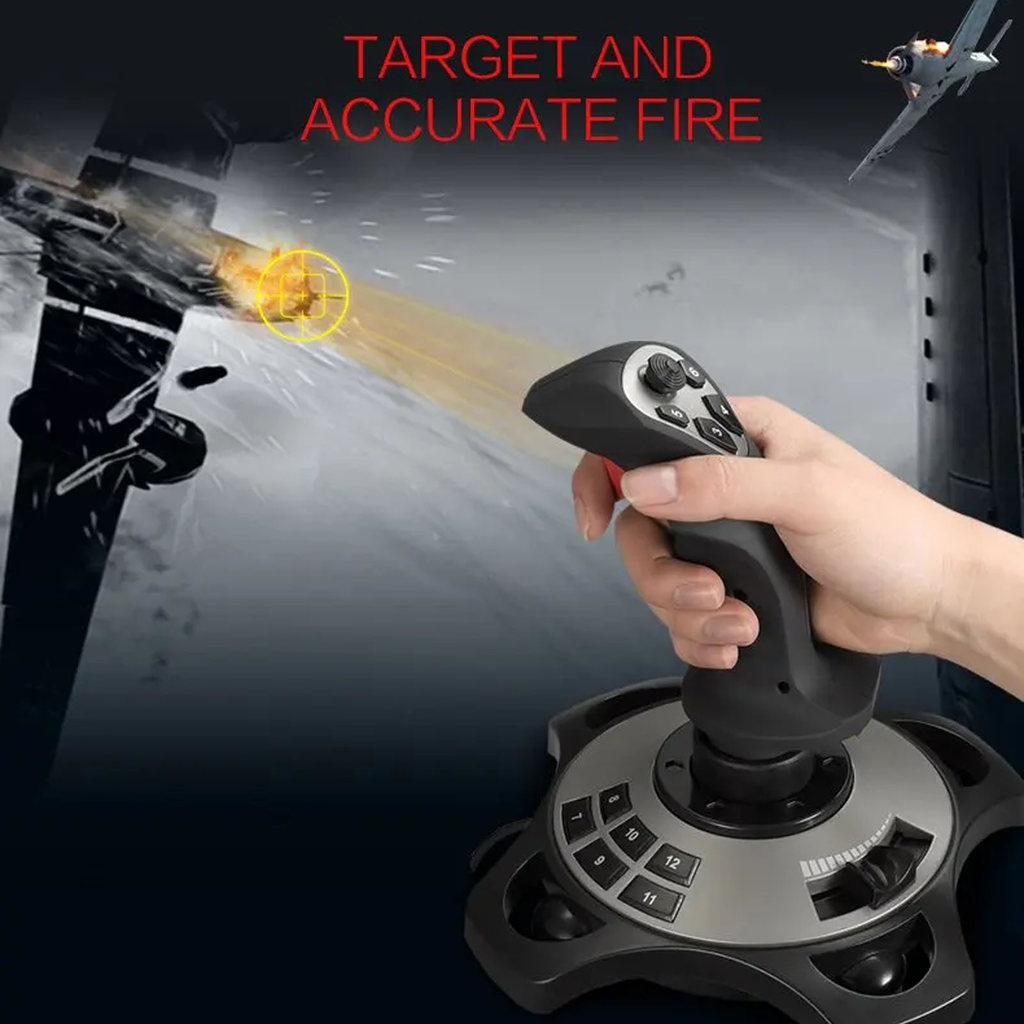Jual USB Flight Stick Joystick Controller with Vibration Throttle ...