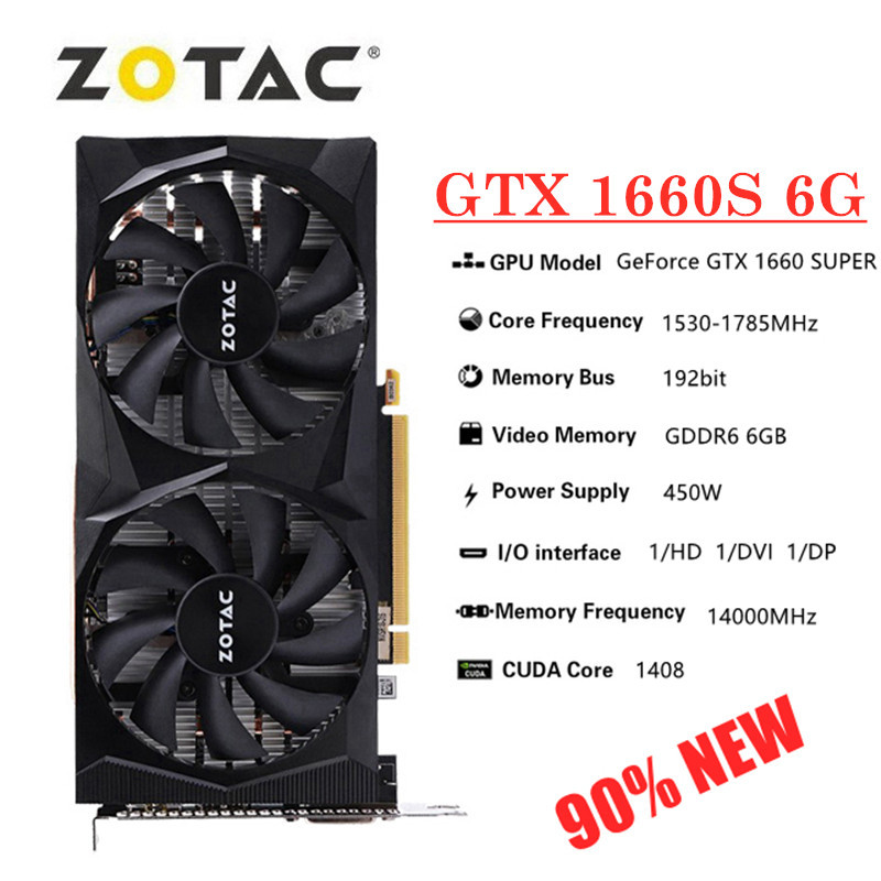 Jual ZOTAC GTX 1660 Super 6GB GAMING Video Cards GTX 1660 6G GPU ...