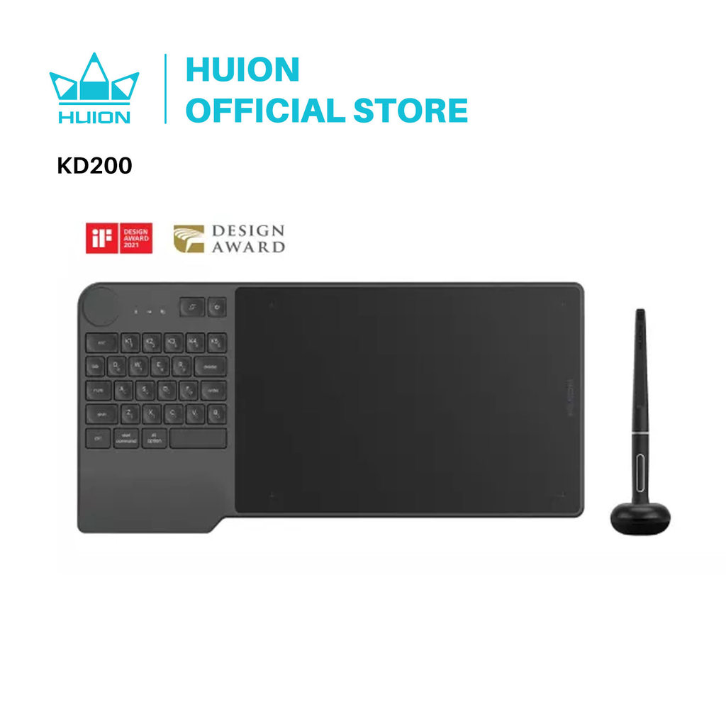 Jual HUION Inspiroy Keydial KD200 Tablet Battery-Free Pen Wireless ...