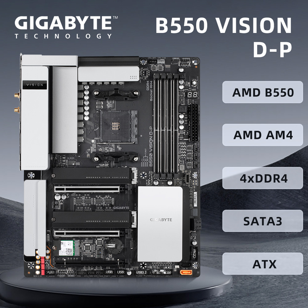 Jual AM4 Motherboard Gigabyte B550 VISION D-P for Ryzen 7 5700x 5700x3d ...