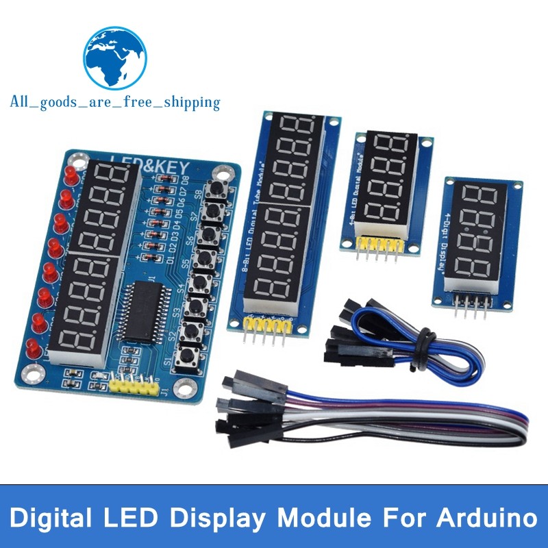 Jual Tzt Tm1637 4 Bits / Tm1638 / 74Hc595 8 Bit Digital Led Display ...