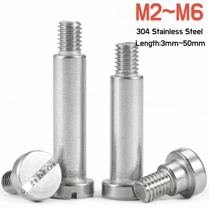 Jual 2~20pcs Slotted Shoulder Screws M2 M2.5 M3 M4 M5 M6 304 Stainless ...