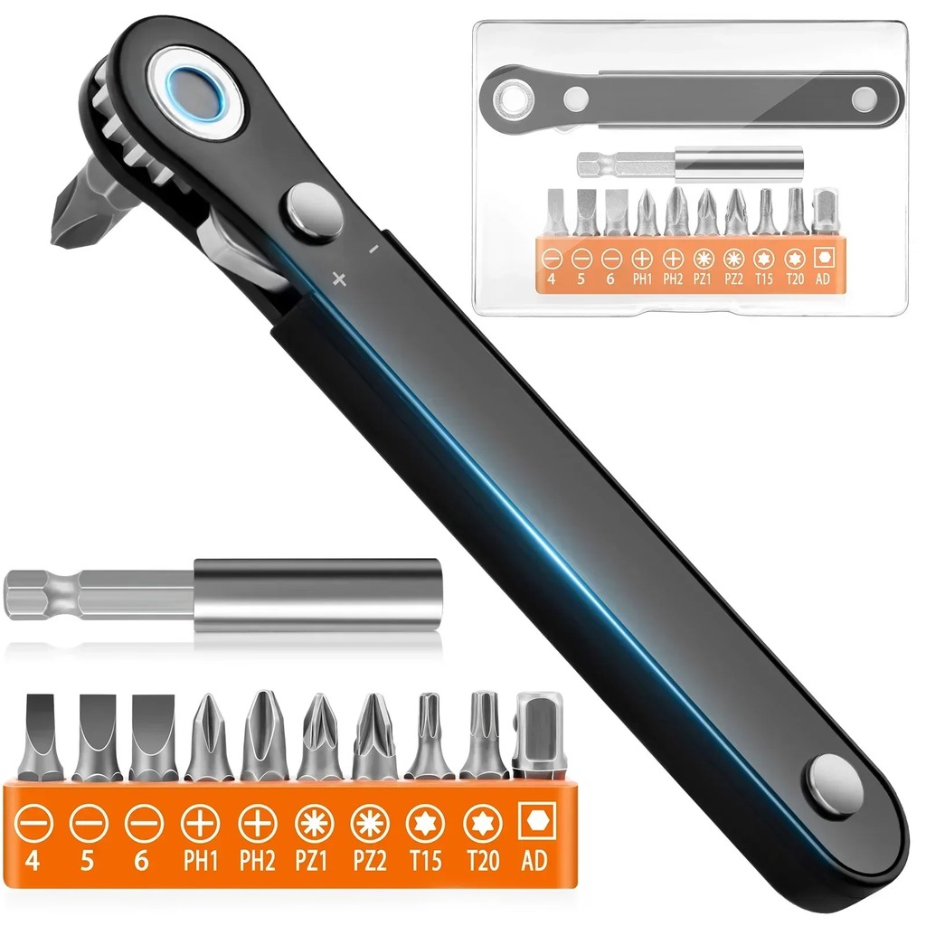 Jual Right Angle Screwdriver Set Mini Ratcheting 90 Degree Offset ...