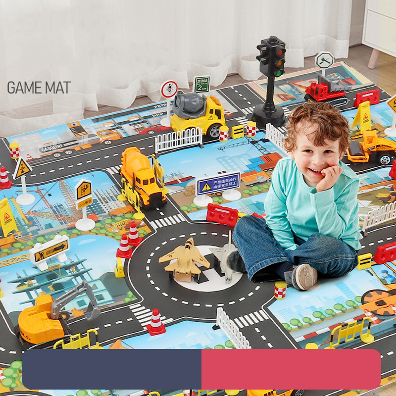Jual New Baby Play Mat Road Map Kids City Traffic toy Car Park Mat baby ...